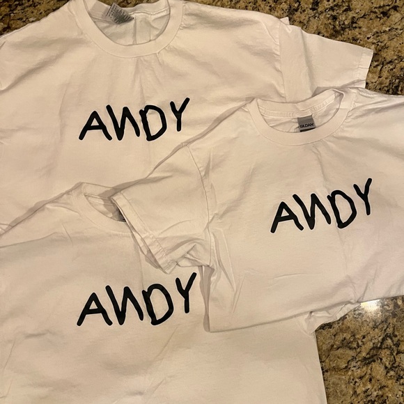 Disney | Tops | Disney Andy Family Tshirts Unisex Set Large Medium ...